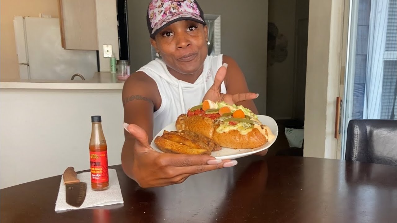 Glizzy Tacos with Homemade Potato Wedges/Made with Sub Buns ...
