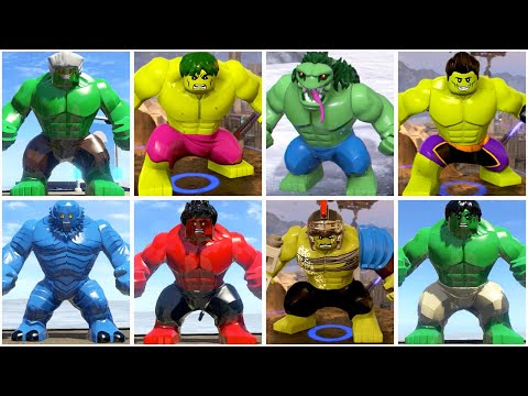Evolution of All Big Fig Character Hulk Transformation & Gameplay in LEGO Marvel Video Games