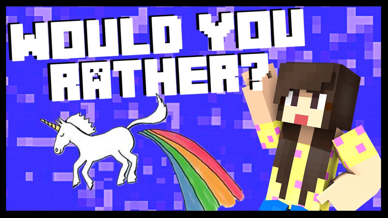 FART GLITTER OR BURP CONFETTI? - Minecraft: WOULD YOU RATHER? (W ...