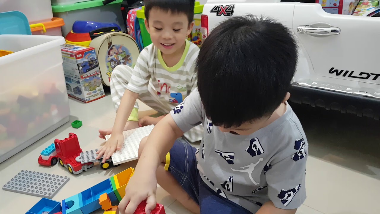 Testing video of brothers playing lego - YouTube