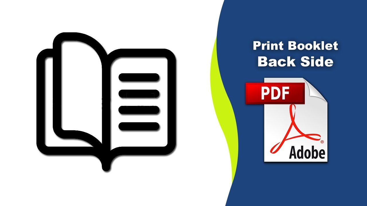 How to Print a PDF in Booklet Format Without Front Side Pages using ...