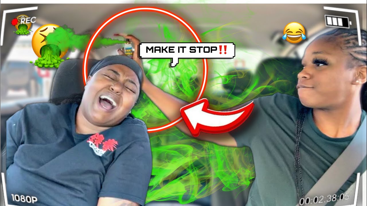 FART SPRAY IN THE CAR WITH THE WINDOWS LOCKED PRANK! - YouTube