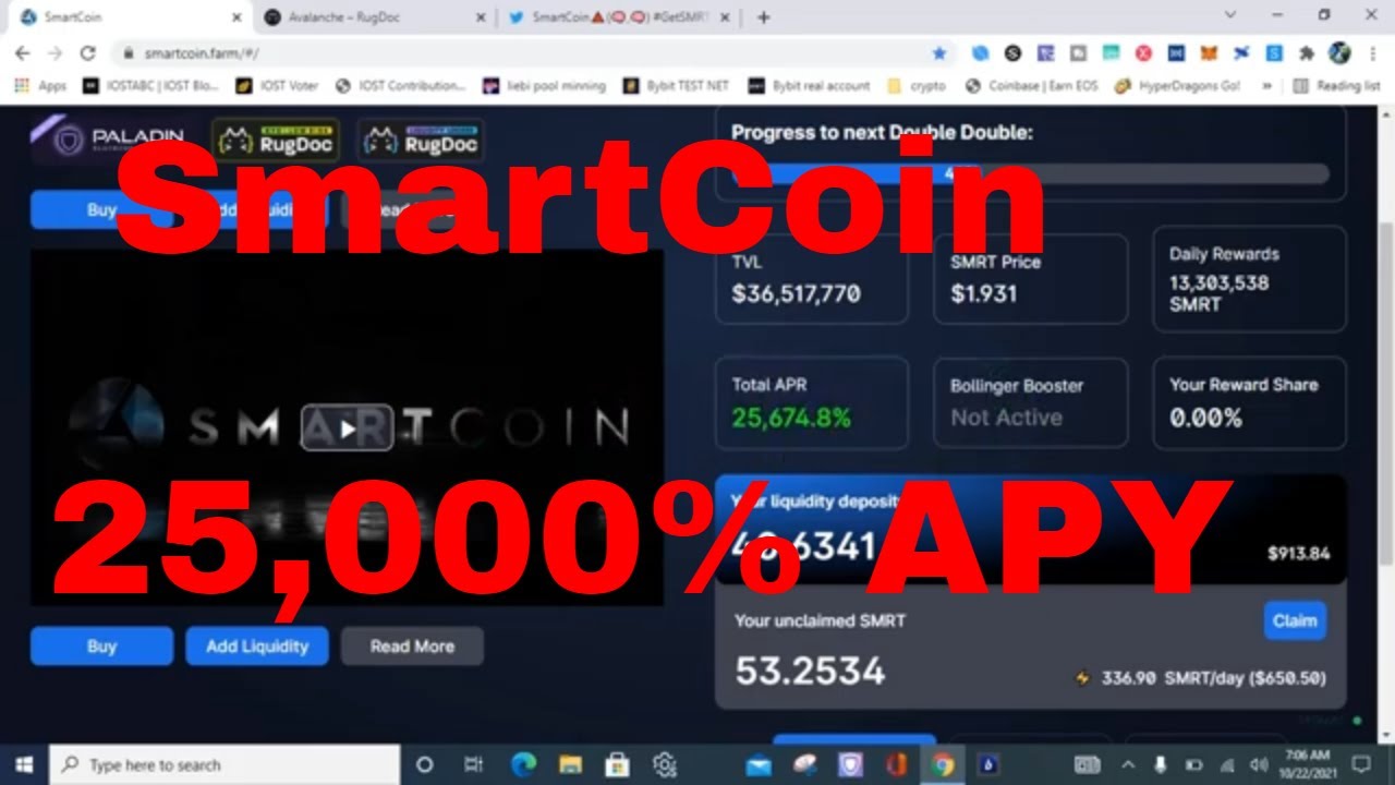 SmartCoin is on Avax cryptocurrency blockchain | Yield Farming Crypto ...