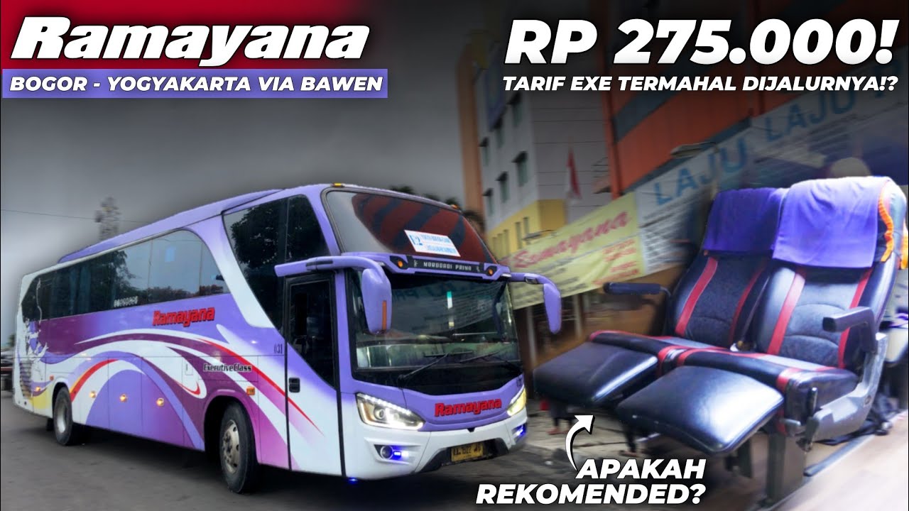REKOMENDED⁉️ BUS TARIF EXECUTIVE TERMAHAL DIJALURNYA⁉️😱 - Trip Ramayana E2 ( BEKASI - YOGYAKARTA ...