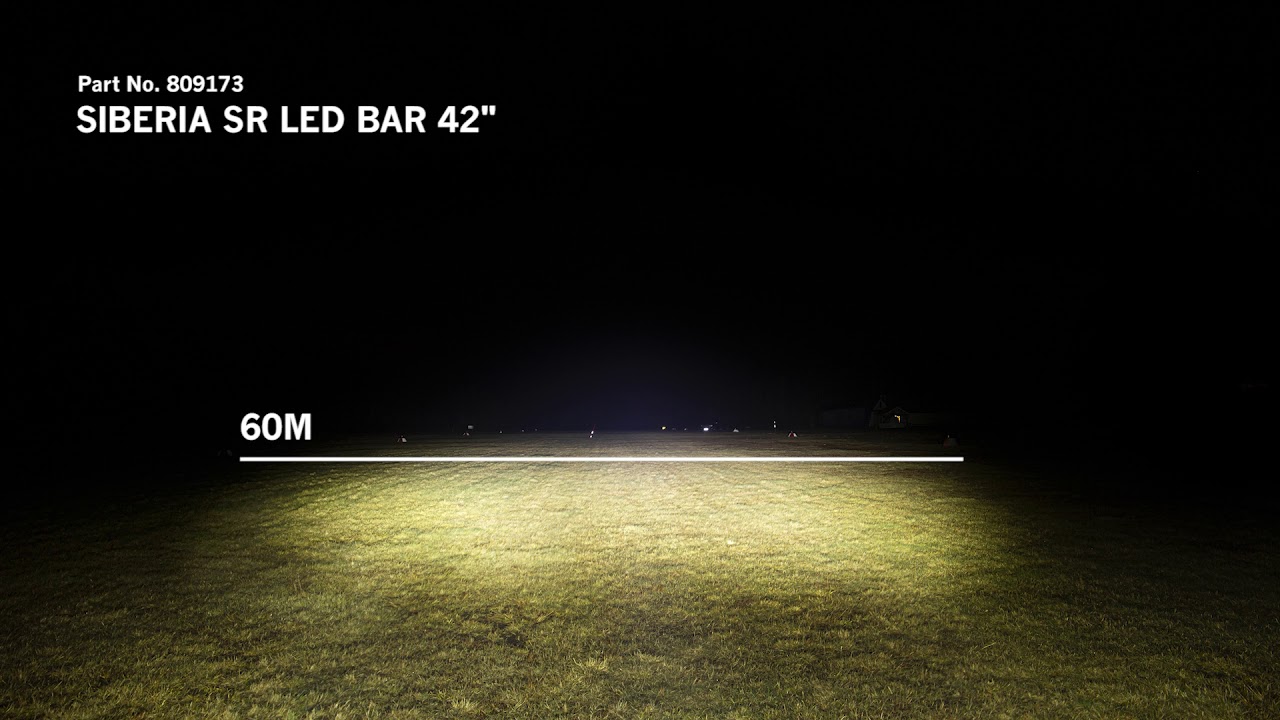 SIBERIA SR LED BAR 42" LIGHTING BEAM PATTERN - YouTube
