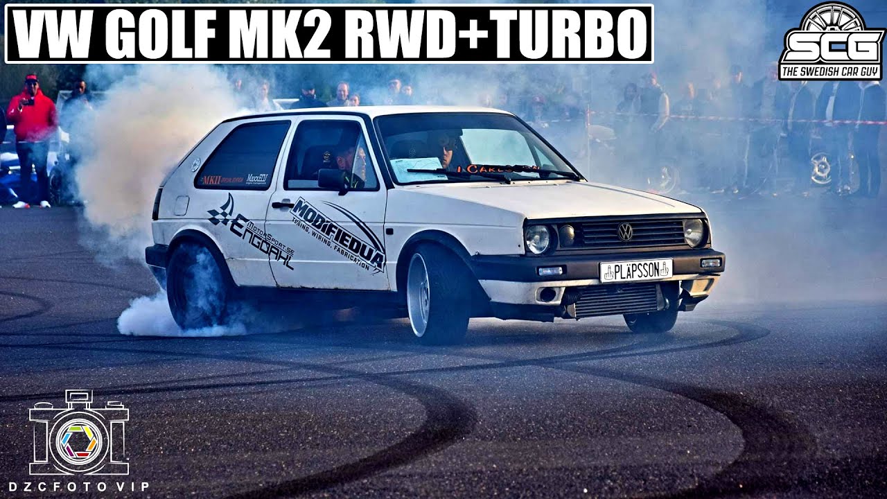 VW GOLF MK2 RWD 360 HORSES OF FUN ;) - YouTube