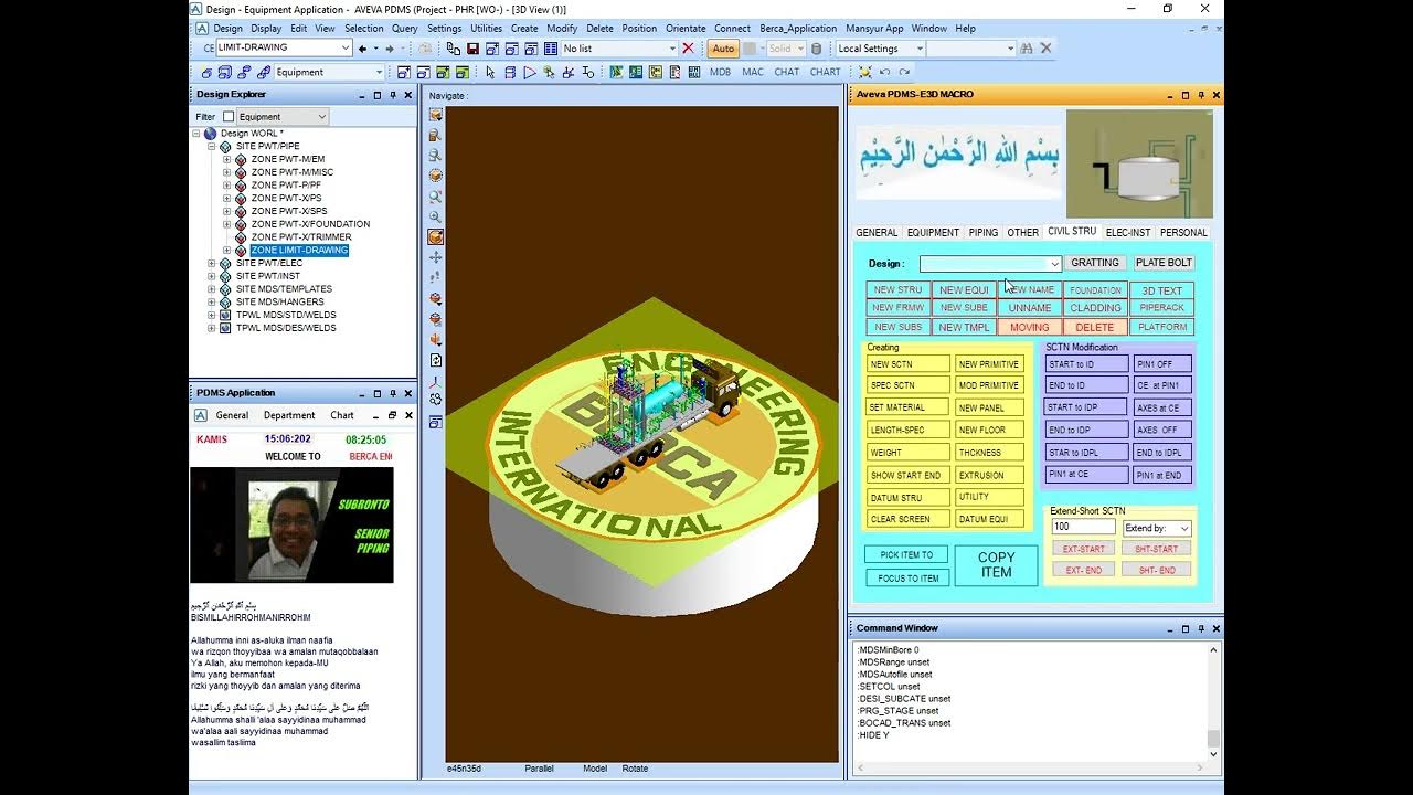 BISMILLAH : AVEVA E3D & PDMS MACRO FOR DESIGN FROM PMLNET (C#) - YouTube