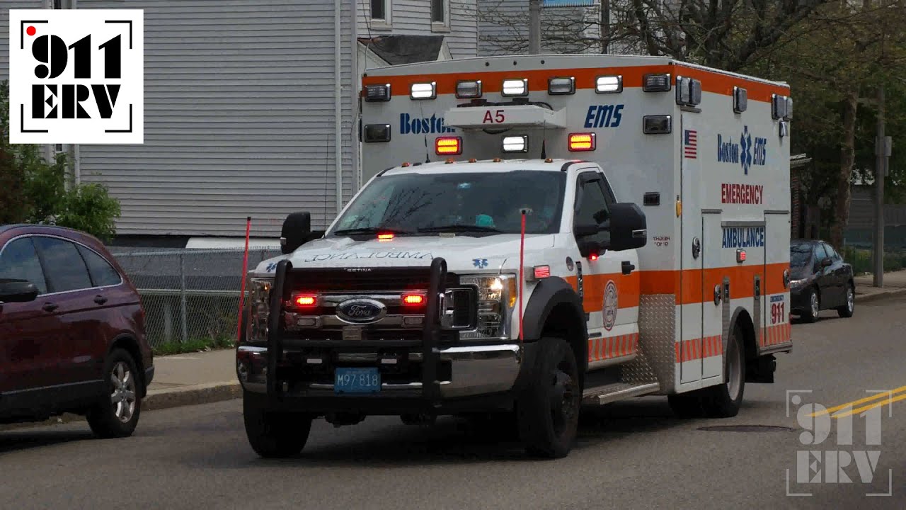 Boston EMS Ambulance 5 Responding - YouTube