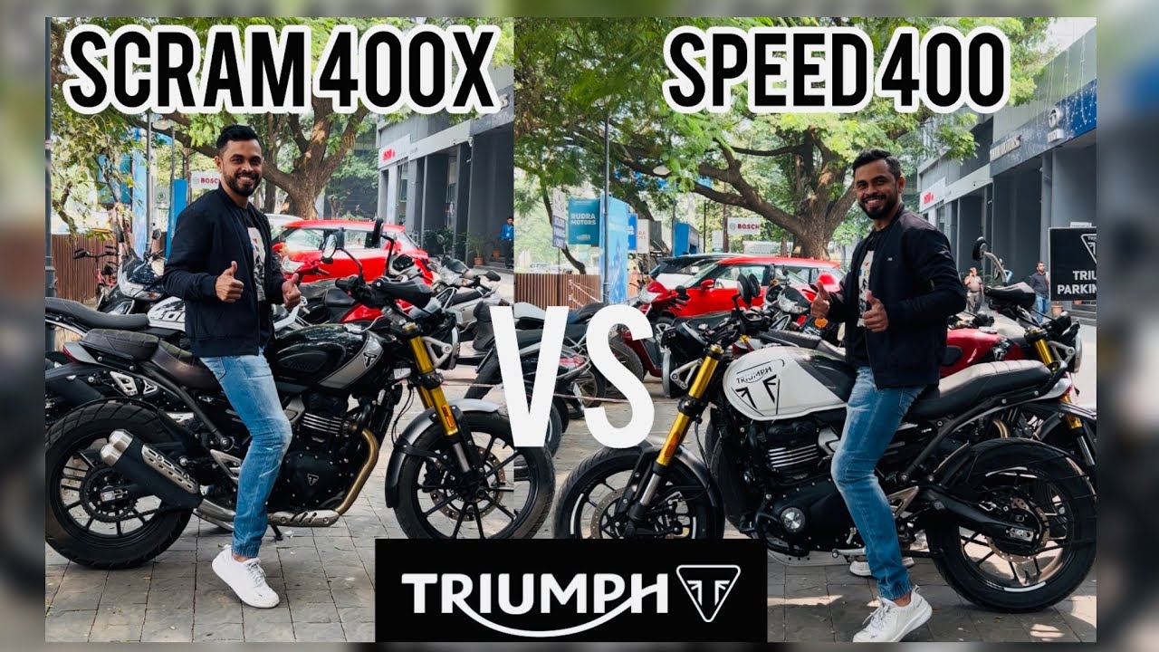 Triumph scram 400x vs Speed 400 my25 edition real life practical ...