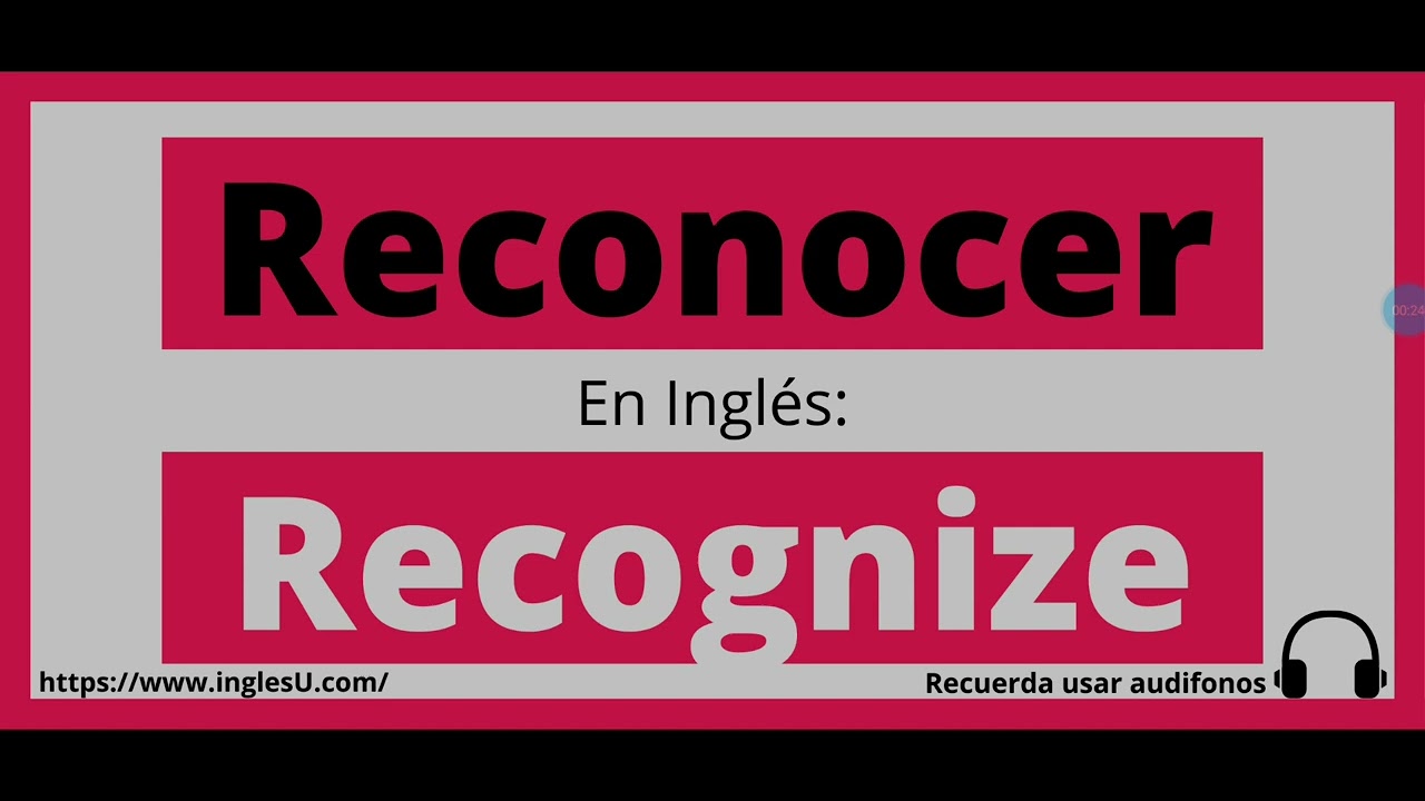 Cómo se dice Reconocer en inglés - Reconocer en ingles - YouTube