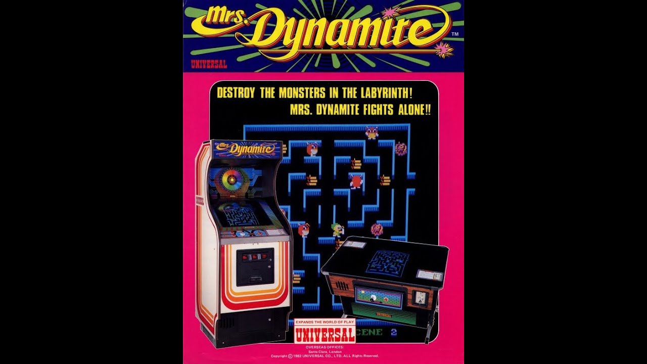 Mrs. Dynamite/ミセス・ダイナマイト (Arcade, 1982, Universal) - YouTube