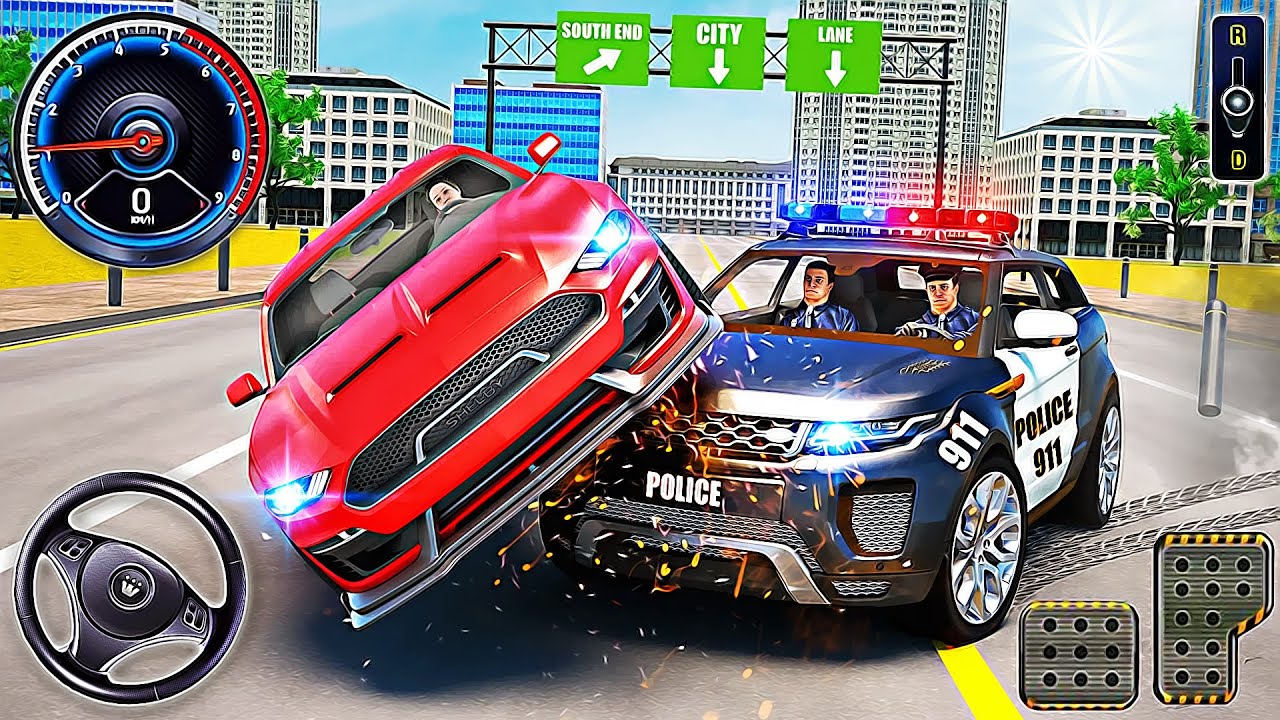US Police Car Chase Driving Simulator - City Rescue Car Driver Game ...