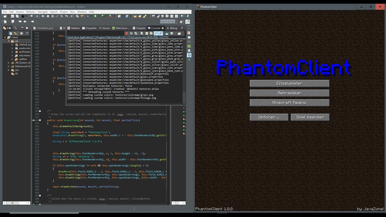 How to Setup a Minecraft Client With OptiFine - YouTube