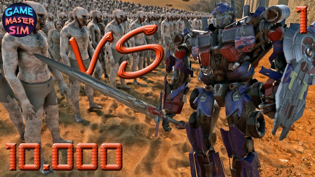 10.000 ZOMBIES vs TRANSFORMERS OPTIMUS PRIME - Ultimate Epic Battle ...