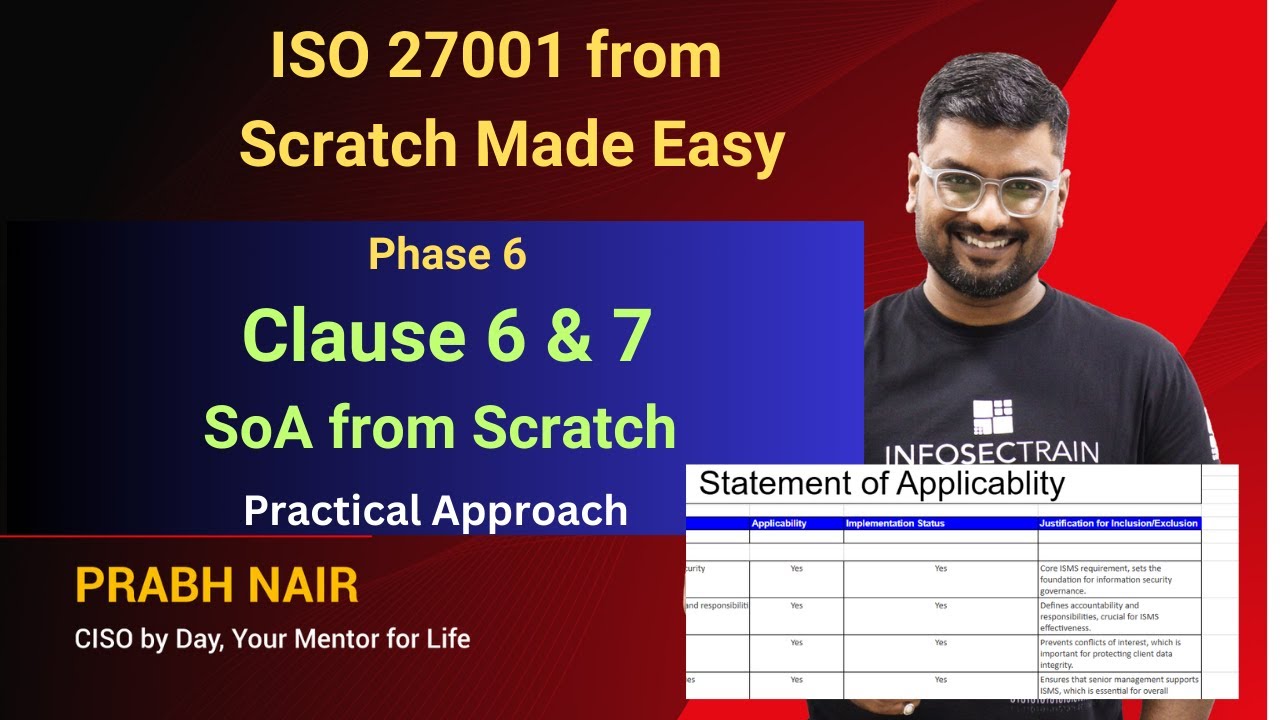 How to Build an ISO 27001 SoA from Scratch – All You Need to Know - YouTube