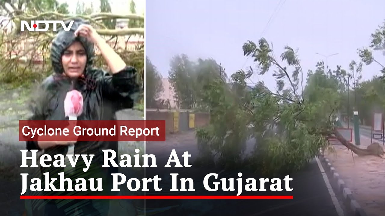 Cyclone Biparjoy: 12 Hours After Landfall, Heavy Rain At Jakhau Port In ...