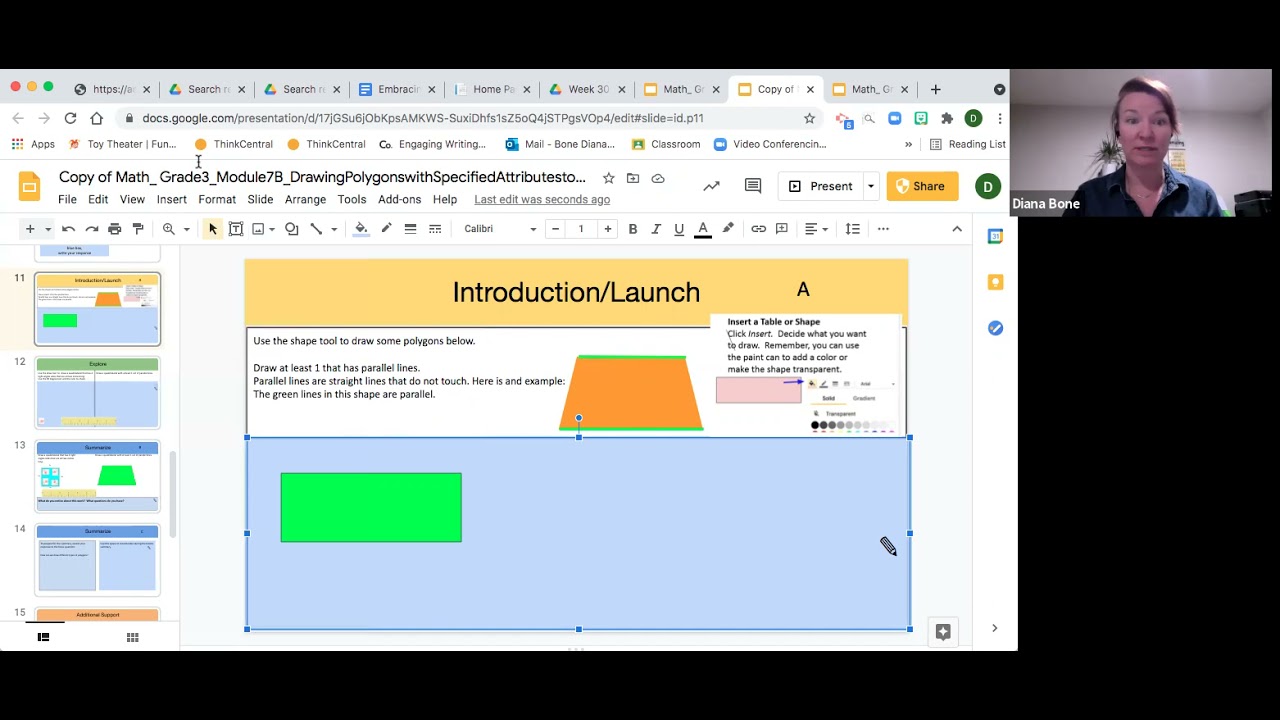 Drawing Shapes on Google Slides - YouTube