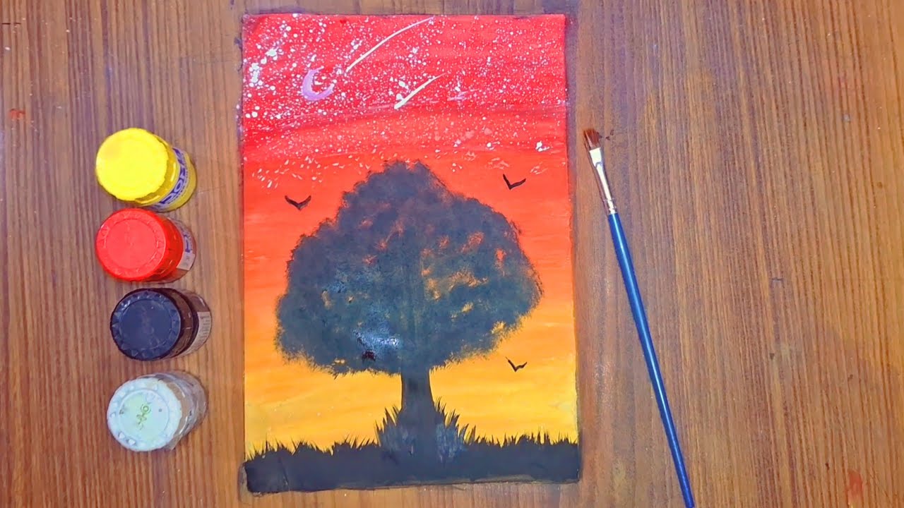 acrylics Colour Drawing ||Easy Beautiful Painting 🖼 😍 ️ - YouTube