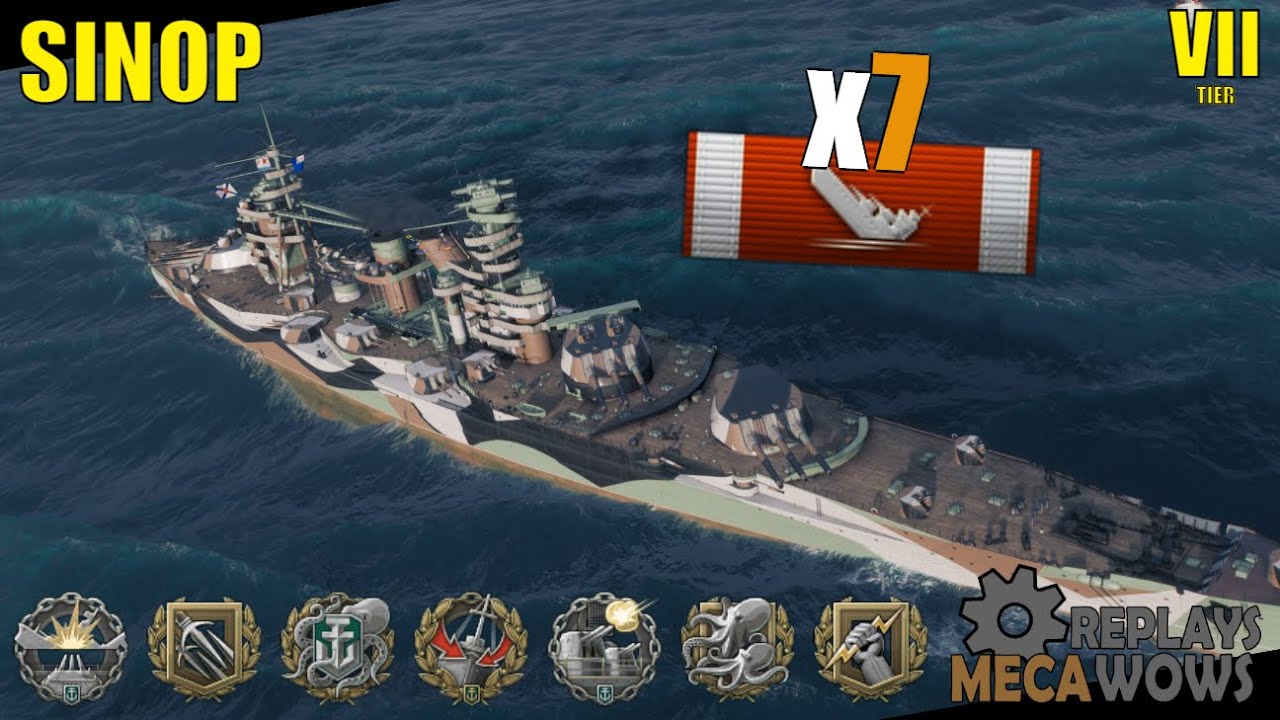 Sinop 7 Kills & 138k Damage | World of Warships Gameplay - YouTube
