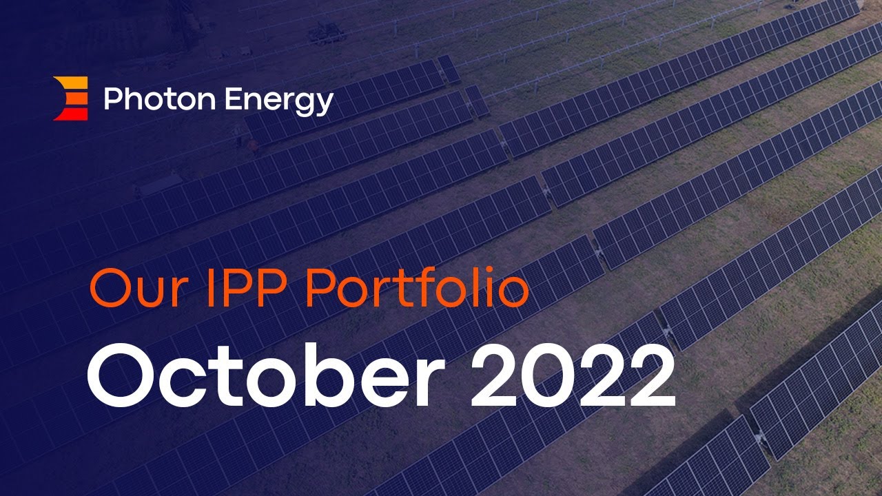 Photon Energy | IPP Portfolio | October 2022 - YouTube