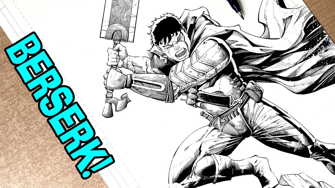 How To Draw BERSERK! #manga #anime #berserk - YouTube