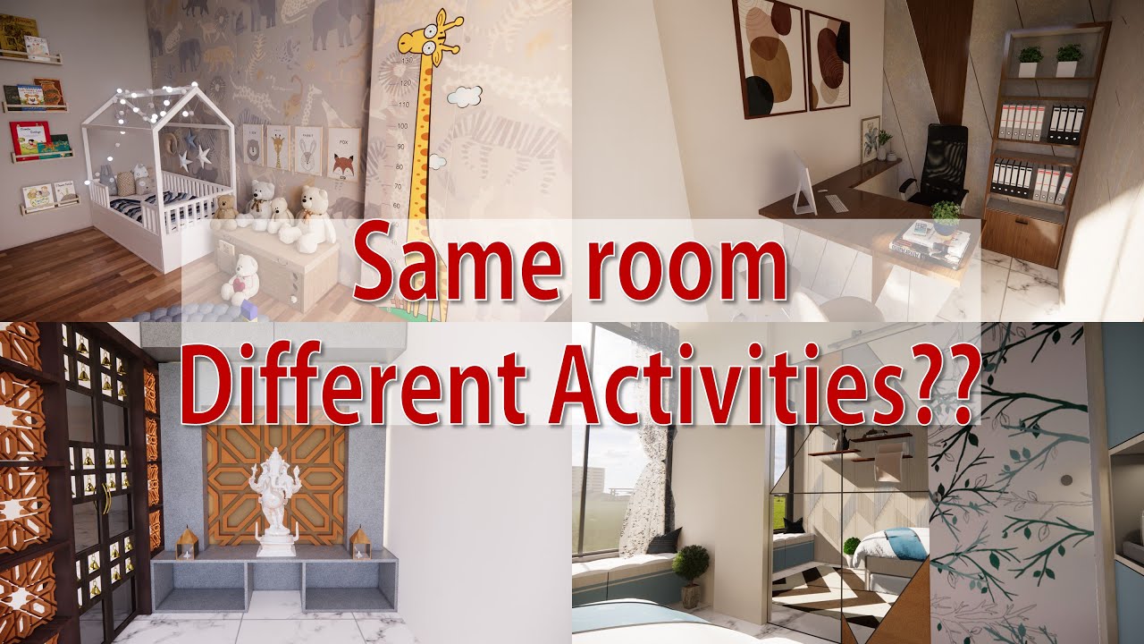 How to Convert a small room into different useful activity spaces ...