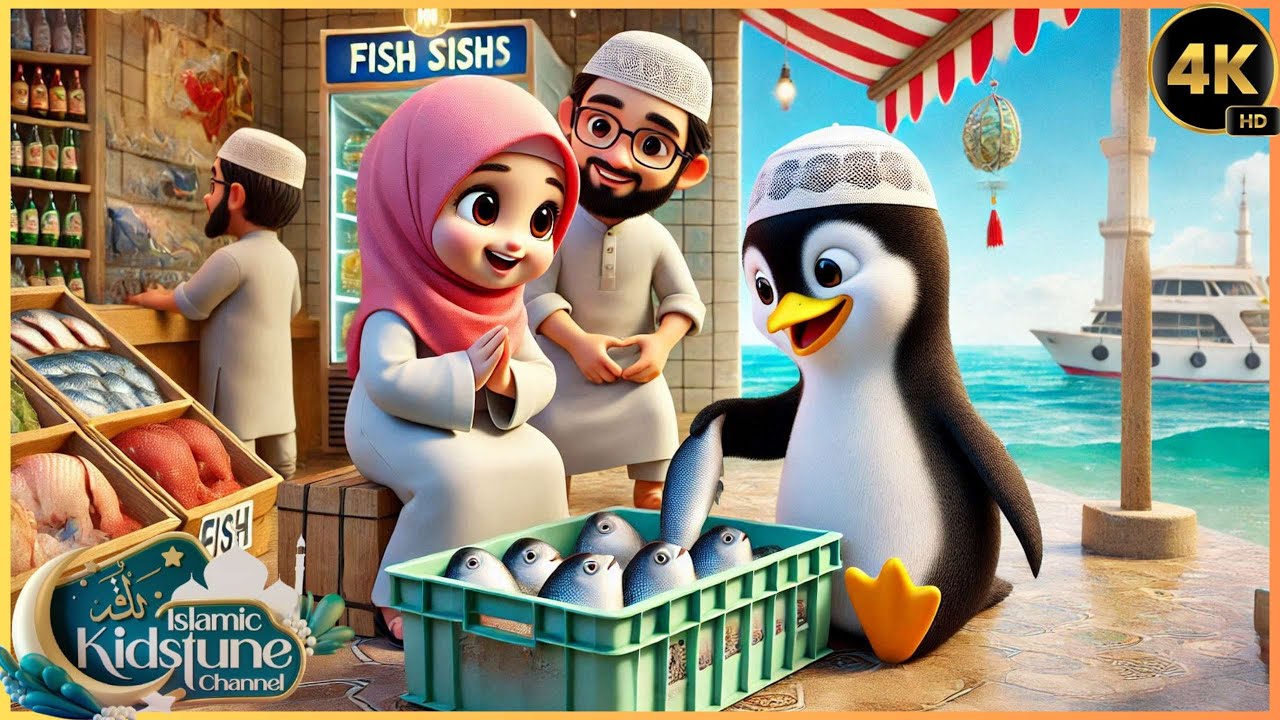 🐧 Muslim Penguin's Fish Thela Song 🎶 | Fun Kids' Adventure 🐟 - YouTube