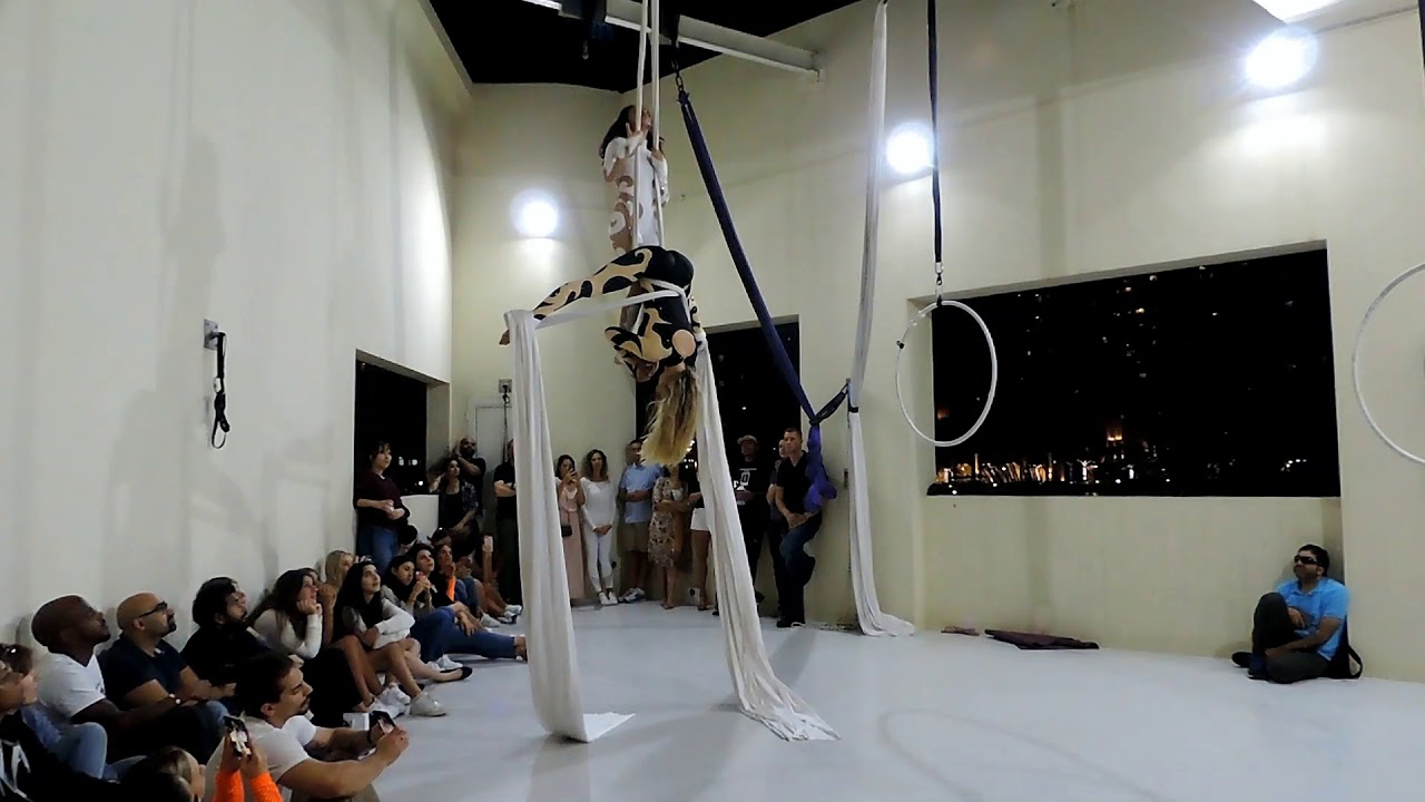 Aeral Silks Duo Show Dubai to Freya Ridings - Ultraviolet - YouTube