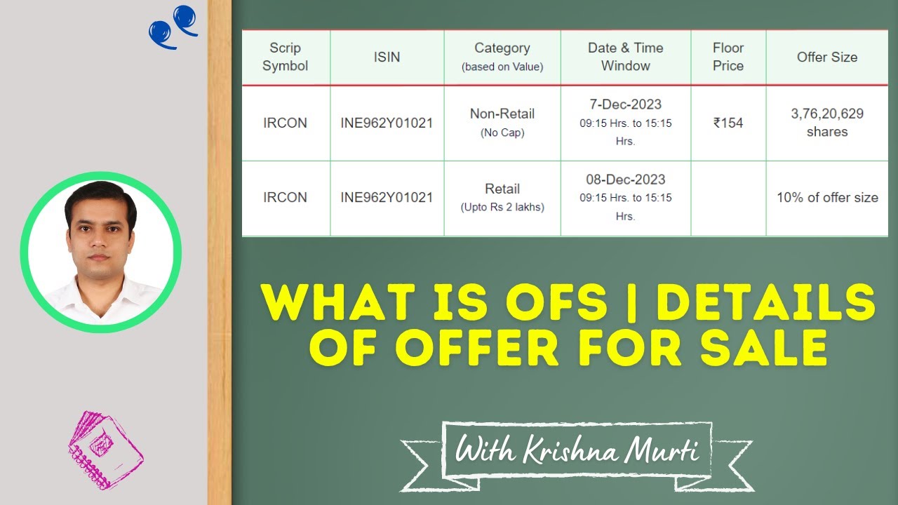 What is OFS | ऑफर फॉर सेल क्या है | What is Offer for Sale | Details of ...