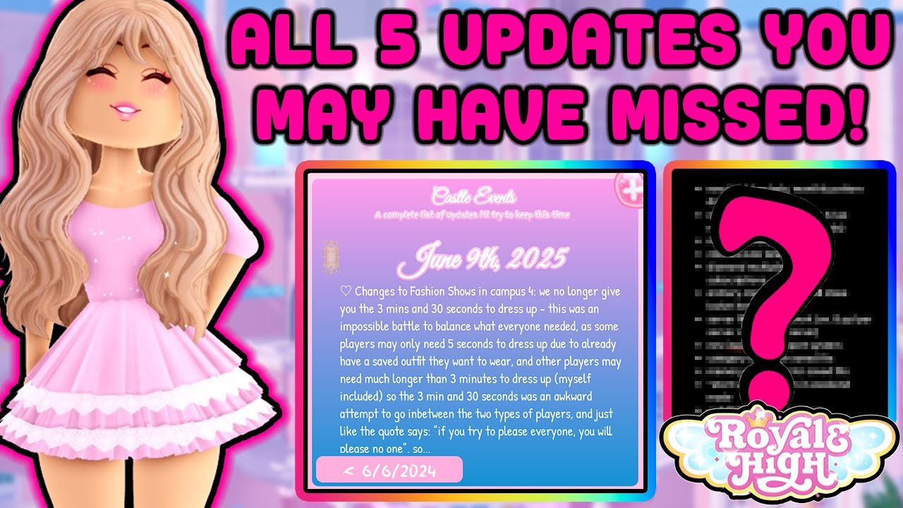 ALL 5 Updates You May Have Missed This Month So Far Royale High - YouTube