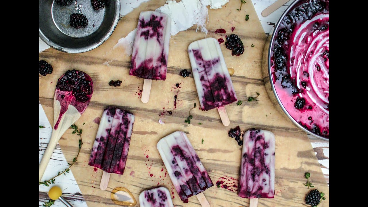 Blackberry & Chevre Popsicle Recipe - YouTube