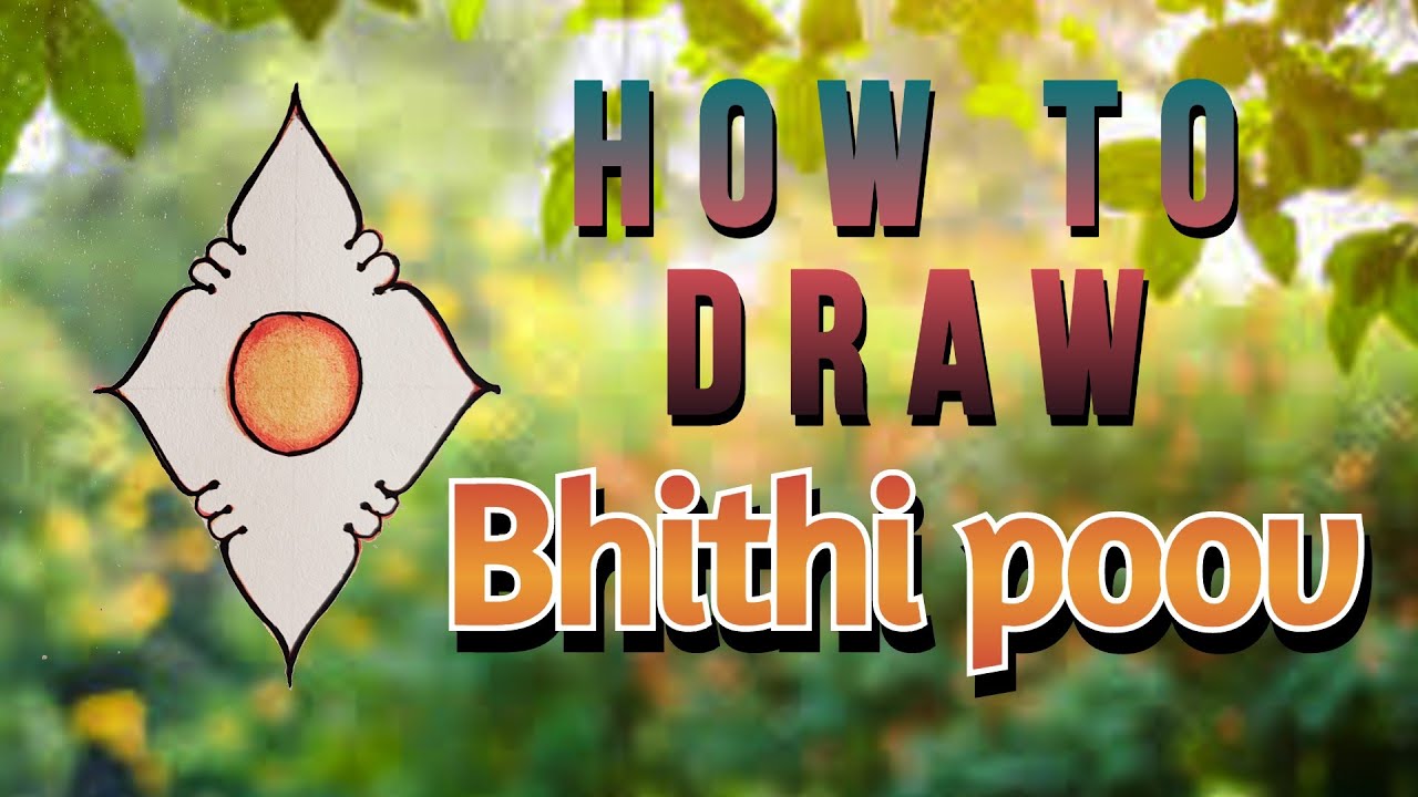 How to Draw Bhithi Poov | Kerala Mural Painting - YouTube
