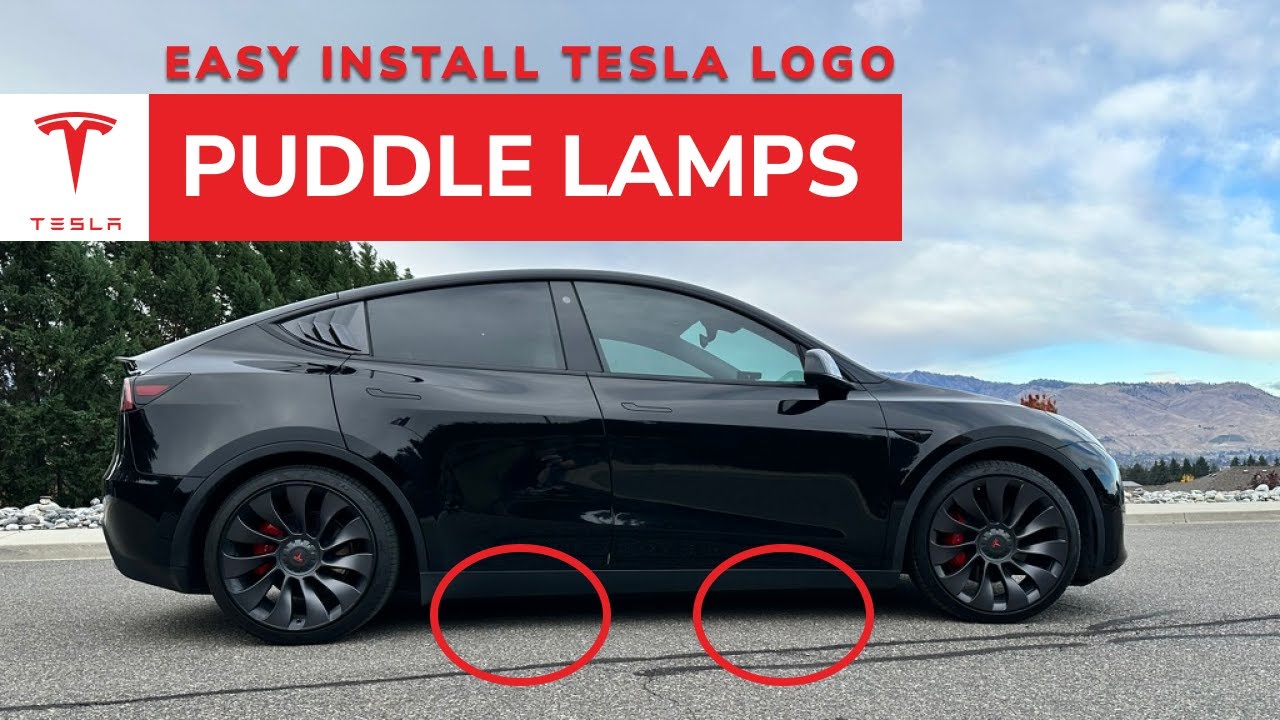 Tesla logo puddle lights from Tesery! DIY Easy install - YouTube