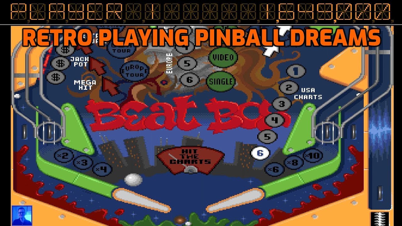 Playing Pinball Dreams a retro game from 1992 on the Amiga - YouTube