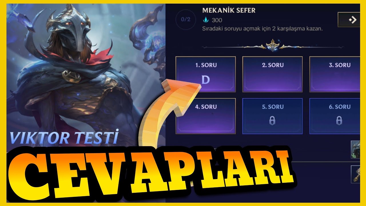 Wild Rift Victor Testi Cevapları | Victor Test Answers | 6.Soruyu ...