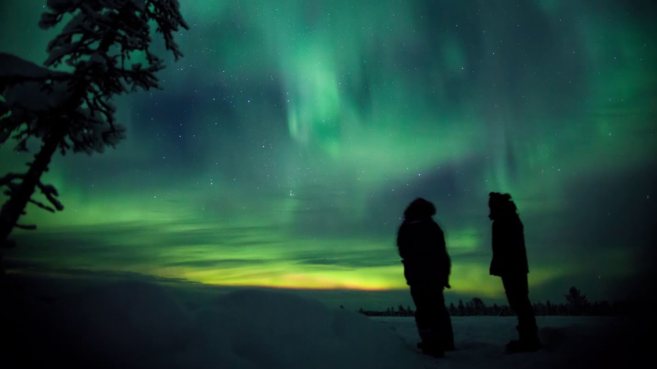 Husky Dog Sledding Overnight Tour with Northern Lights - YouTube