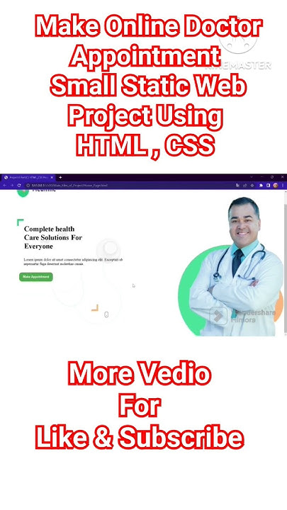 #code #webdesign Doctor Appointment web 🕸️ Project Using #html #css #javascript #project #skills ...