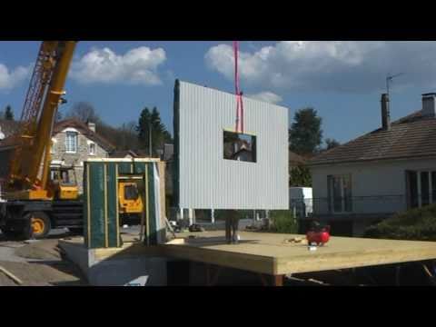Le levage des murs ossature bois par CCBH - YouTube
