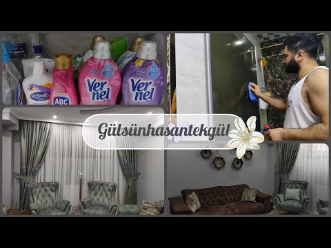 EV TURU💃YENİ PERDELERİM GÜNLÜK TEMİZLİK VLOG 🥰