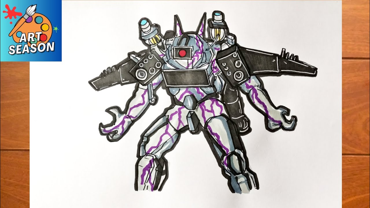 How to Draw Tri Titan from Skibidi Toilet - YouTube