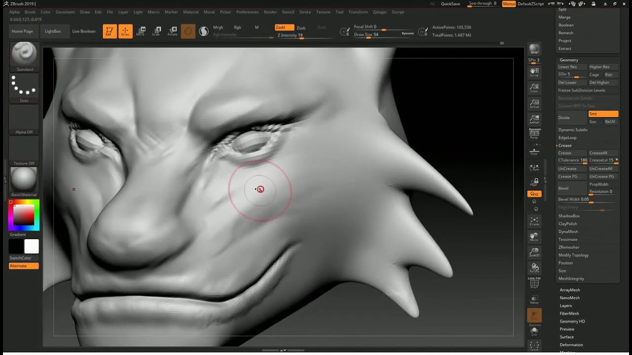Sculpting a wolf head in zbrush time lapse- Part 1 - YouTube
