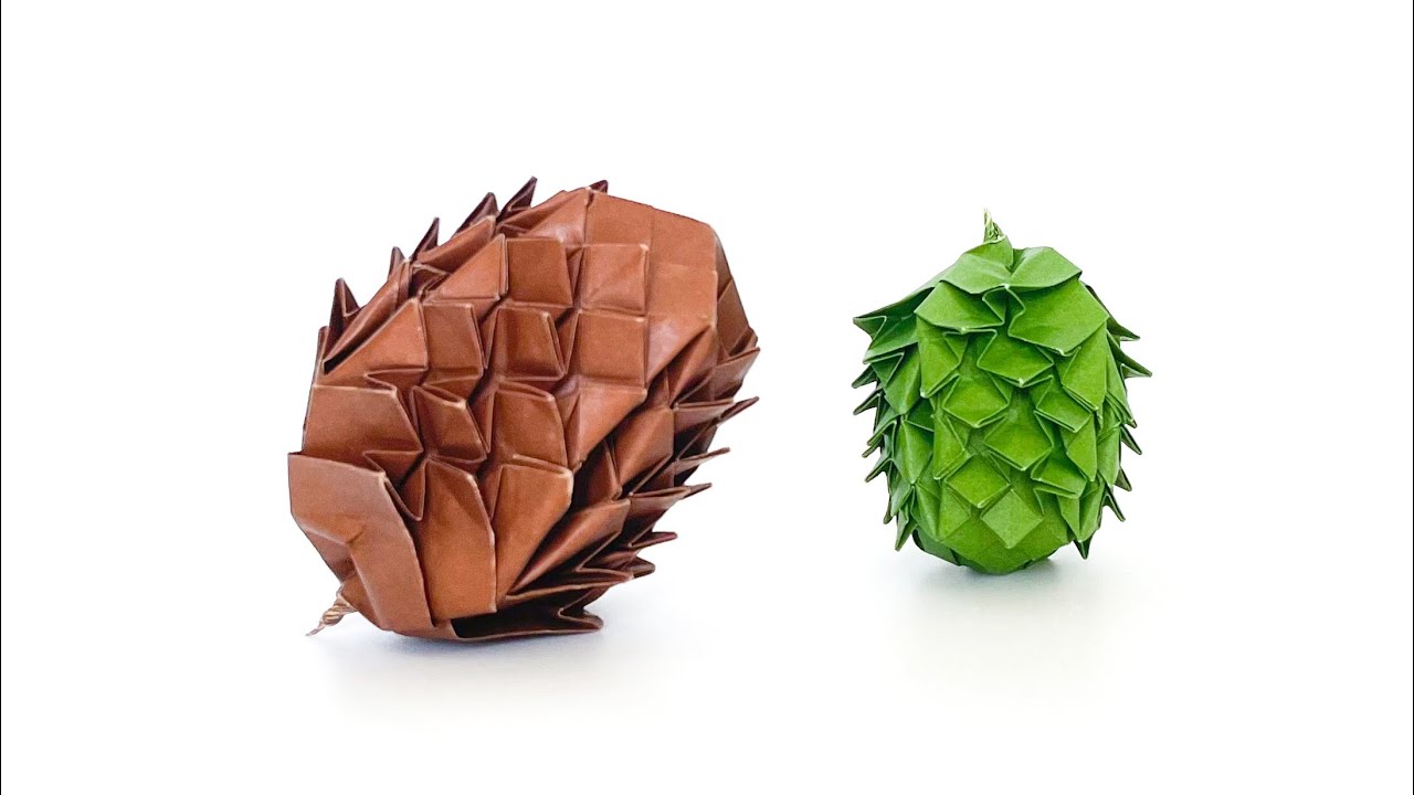 Origami Pinecone By Beth Johnson 摺紙 松果 - YouTube
