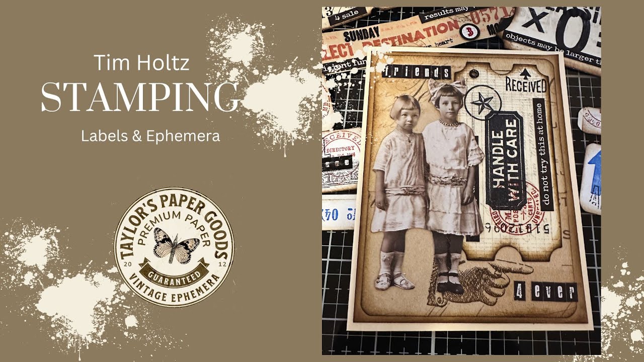 Tim Holtz Stamping Labels & Ephemera - YouTube