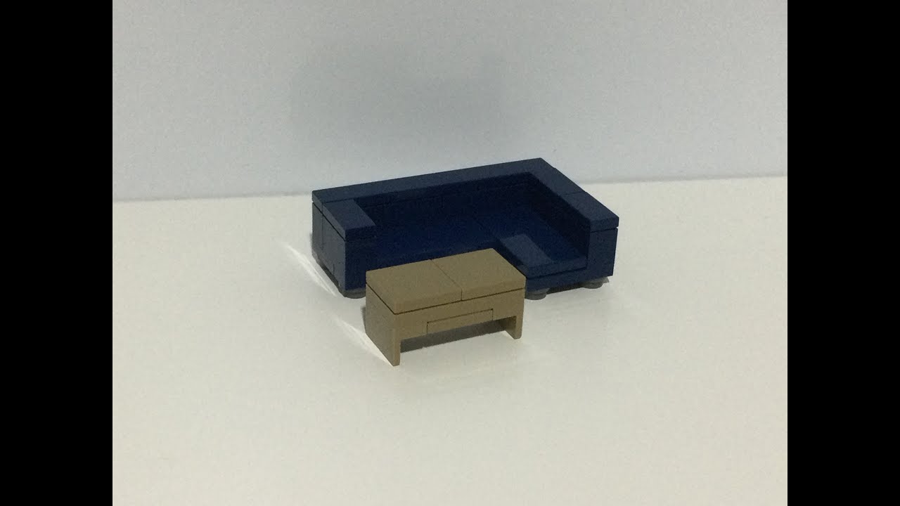 LEGO Modern Couch and coffee table(Tutorial) - YouTube