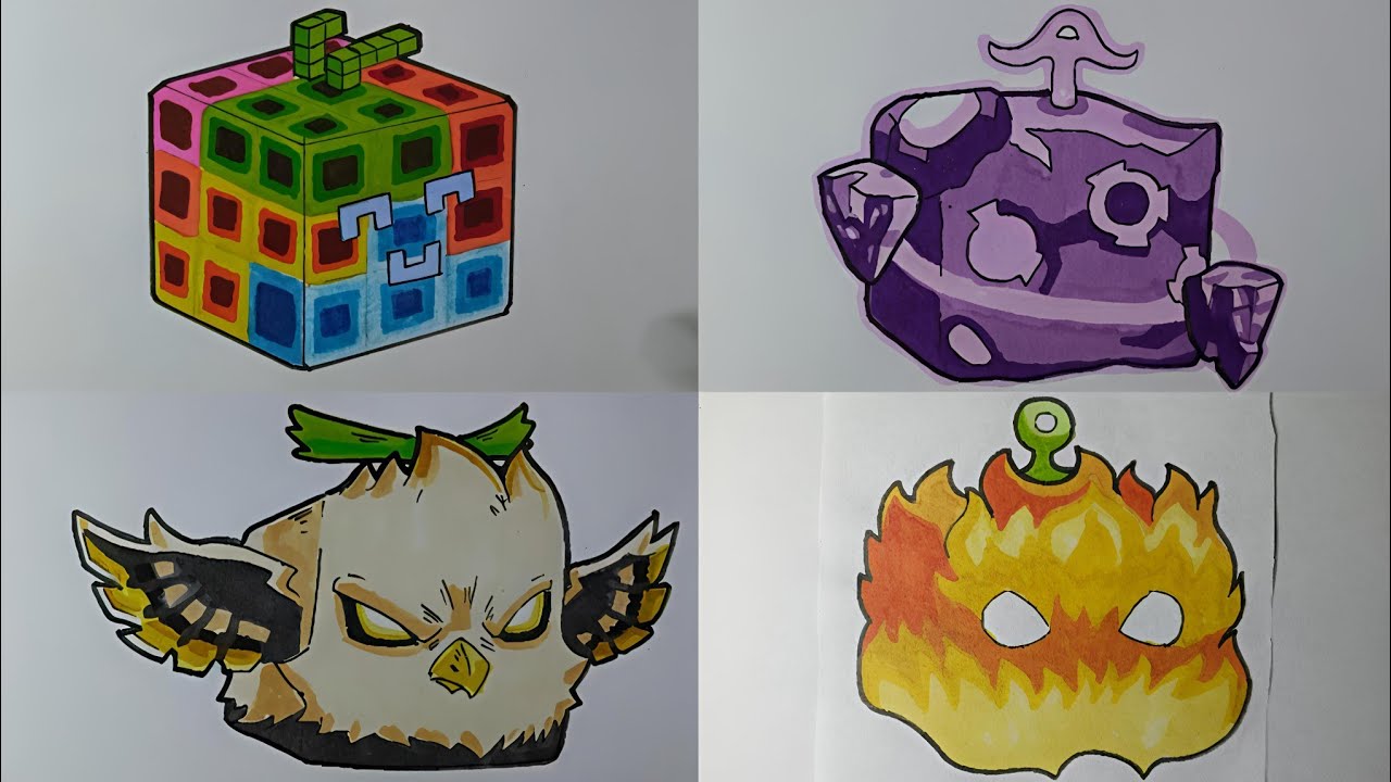 Blox Fruits How To Draw 4 Devil Fruits Rework Tổng Hợp vẽ Trái Ác Quỷ ...