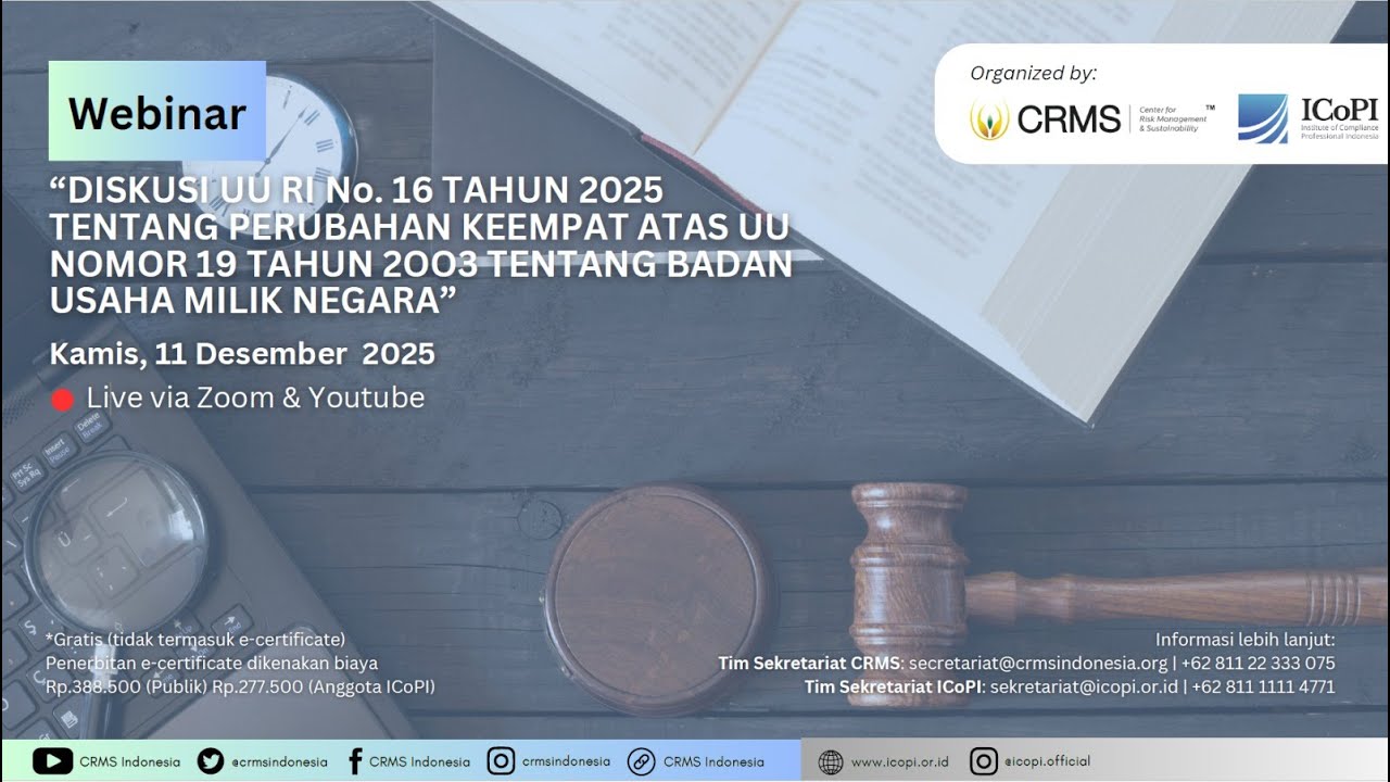 Diskusi UU No. 16 Thn 2025 tentang Perubahan Keempat atas UU No. 19 Thn ...