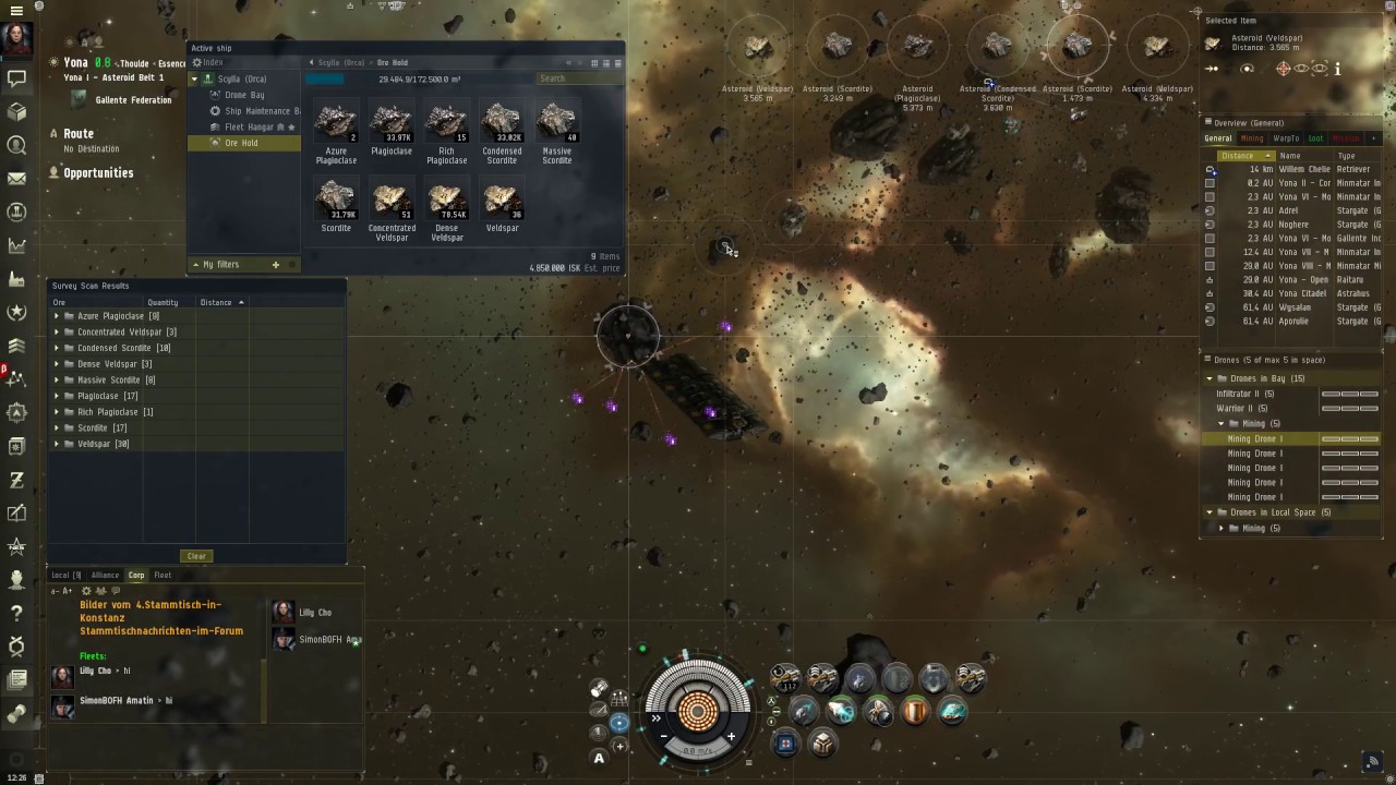 EVE Online: Yona - Solo Orca Mining - YouTube