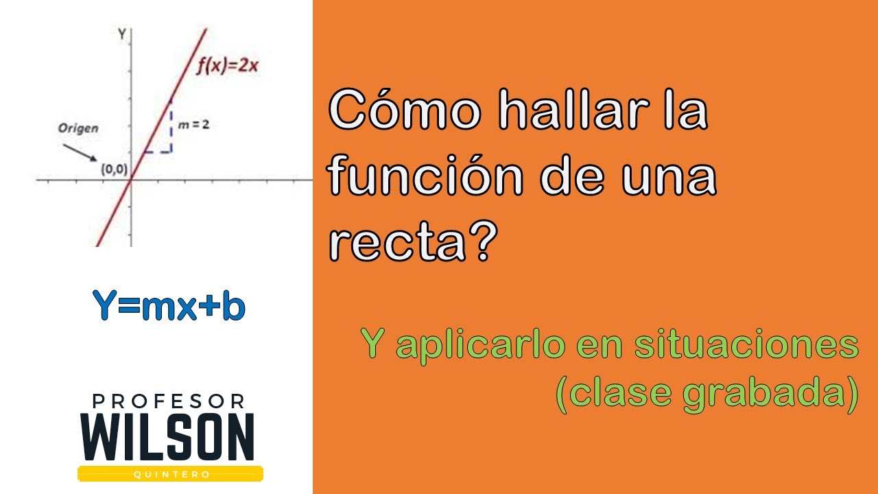 Funciones: como hallar la función de una recta? CLASE GRABADA - YouTube