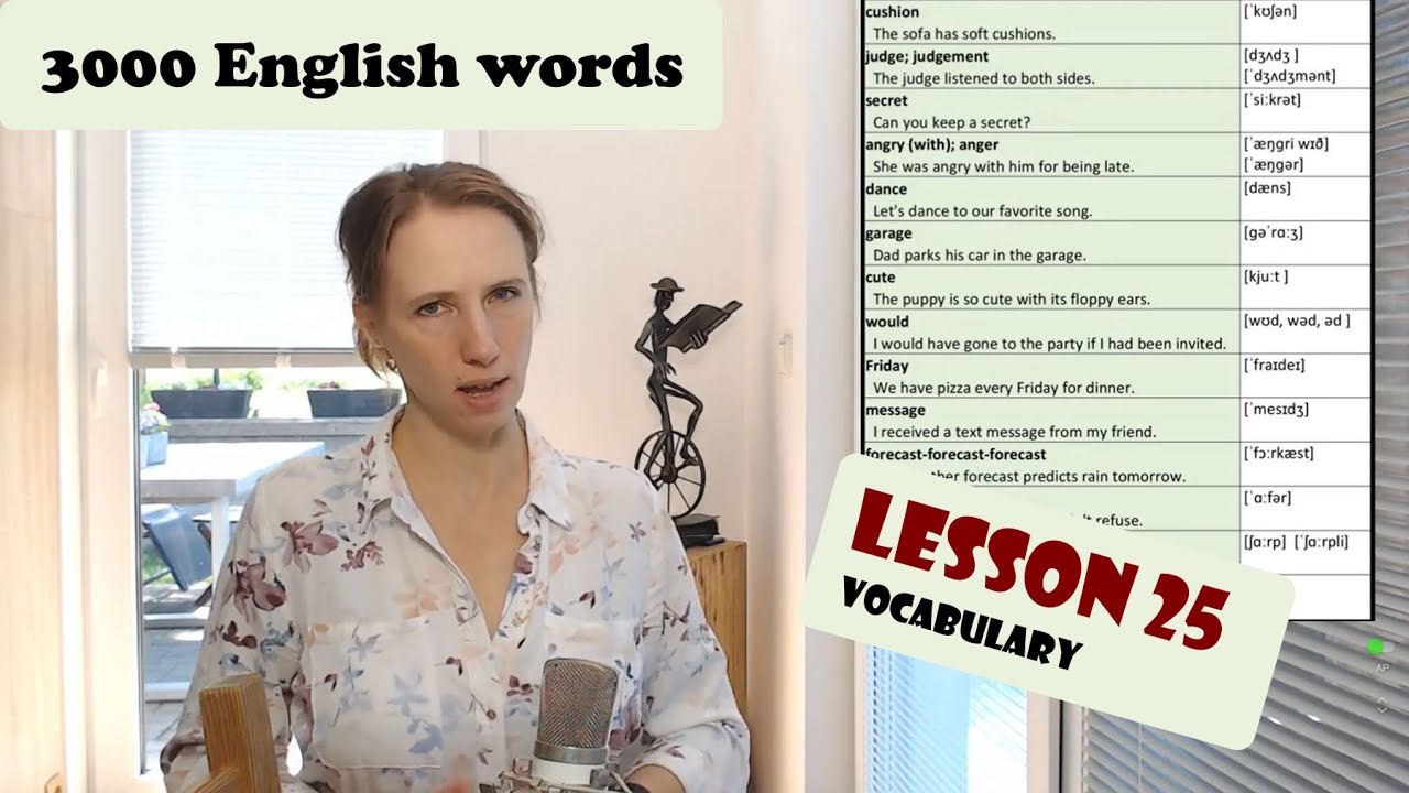 Lesson 25, vocabulary for intermediate students. Trust me. You can ...