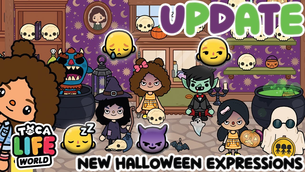 Toca Life World FREE UPDATE halloween face expressions! Nova ...